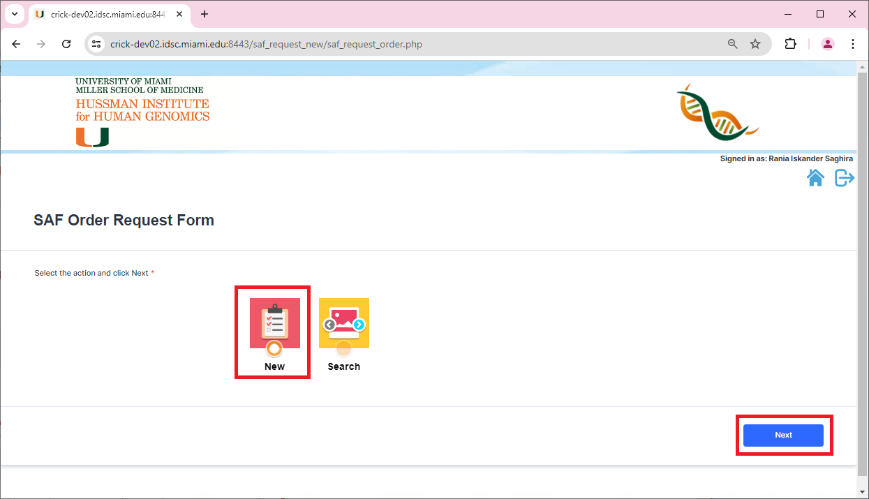 SAF Order Request Form